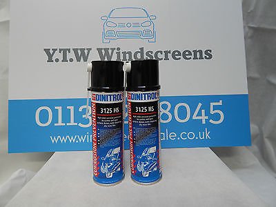 2 x DINITROL 3125 RUST PROOFING CAVITY WAX 500ml AEROSOL CHASSIS DOOR ...