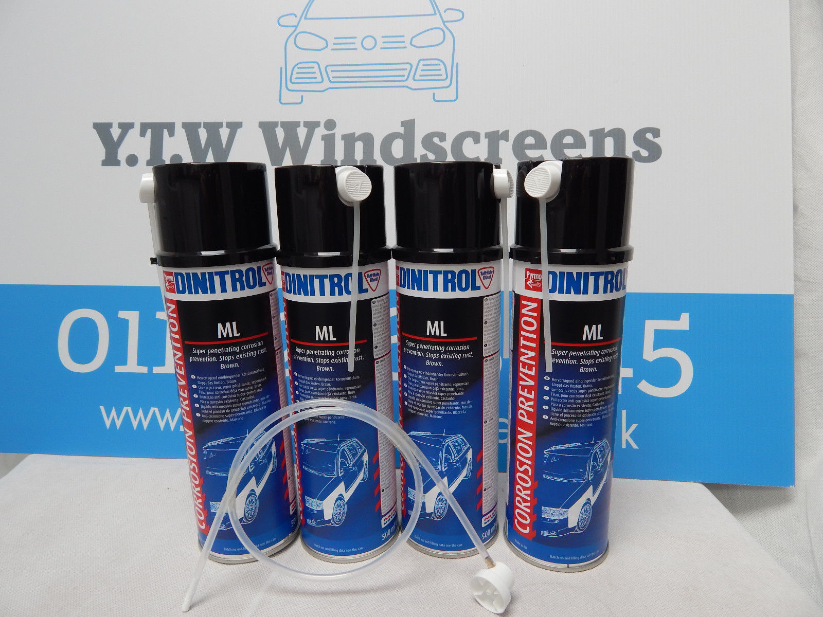 4 x DINITROL ML PENETRATOR RUST PROOFING CAVITY WAX 500ml AEROSOL ...